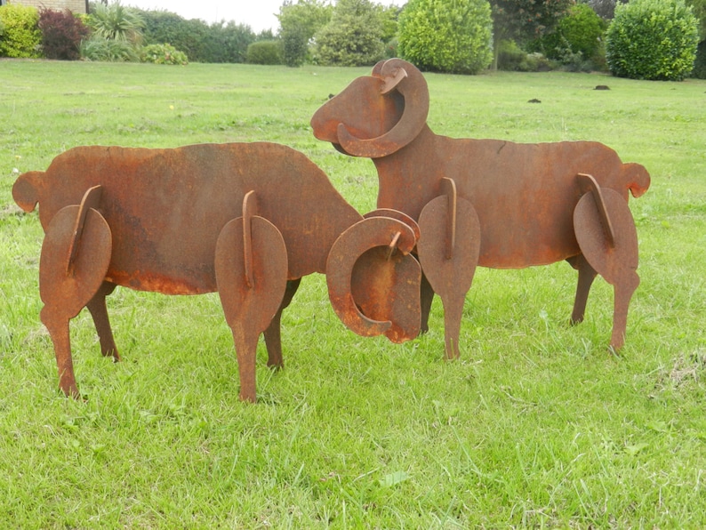 Rusty Metal Sheep Garden Decor / Sheep Gift Sculpture / Sheep - Etsy UK