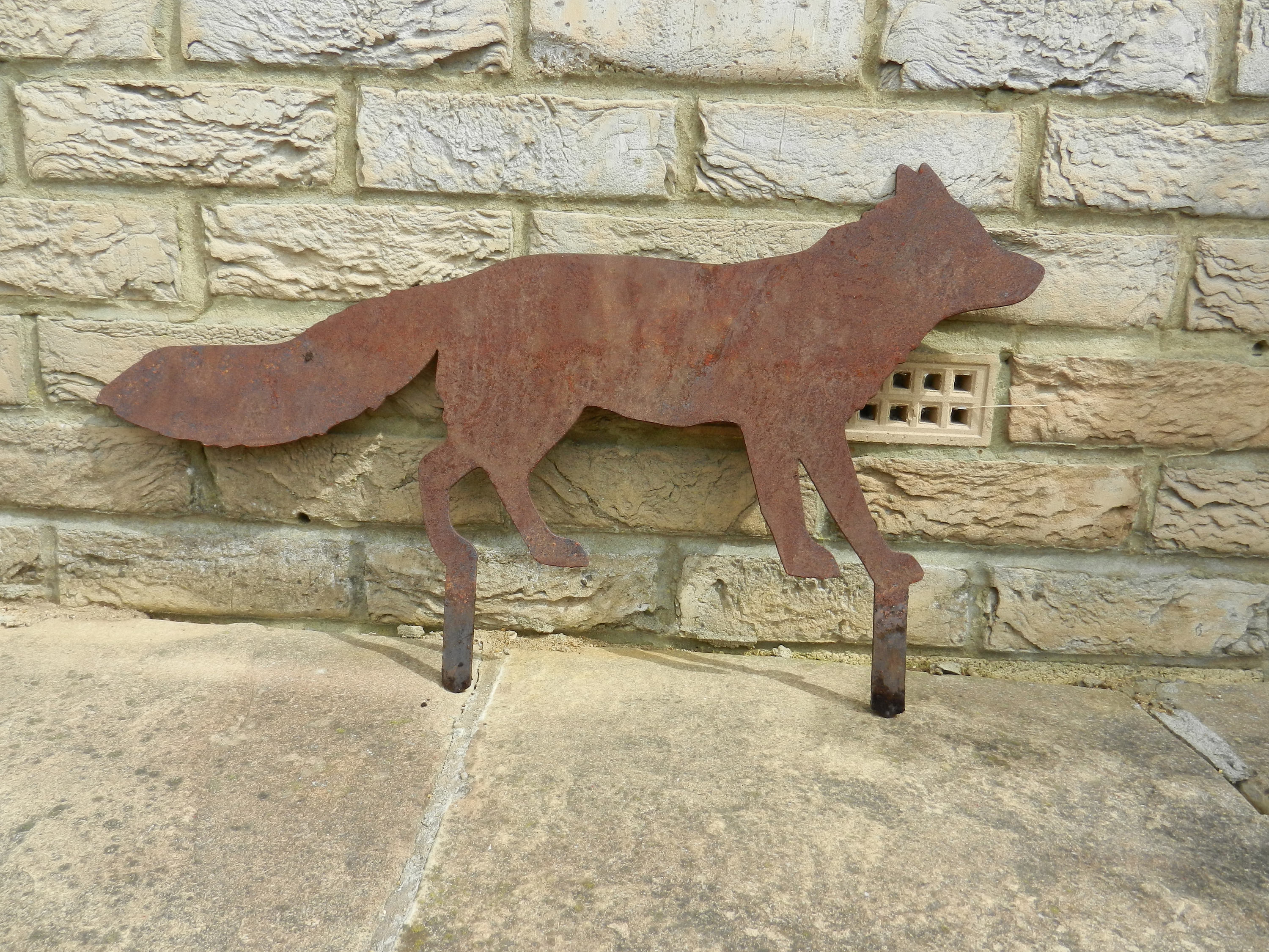 Rusty Metal Fox Garden Decor / Red Fox Garden Ornament / Baby - Etsy Sweden