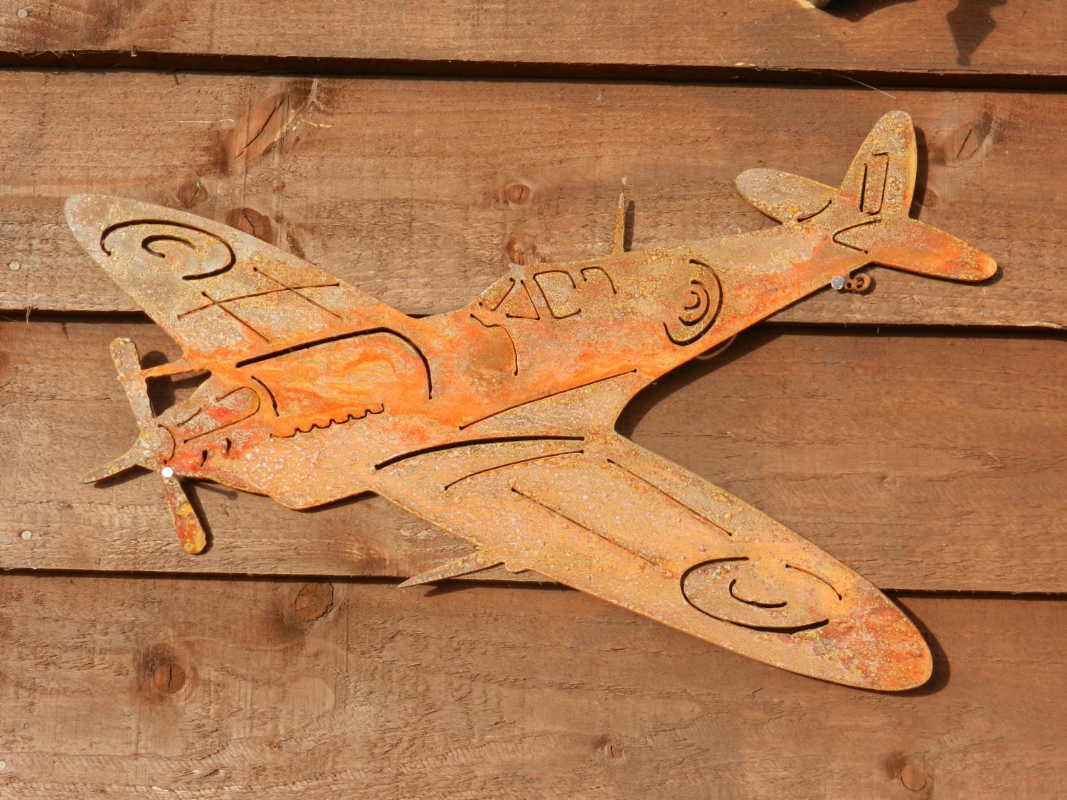 RAF Spitfire Wall Art / Rusty Metal WW2 Spitfire Plane / World - Etsy UK