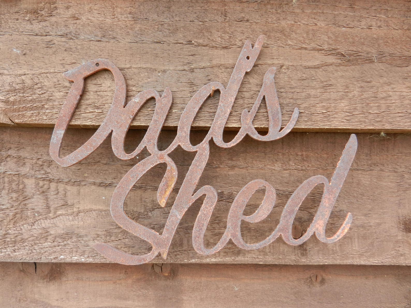 Dads Shed Rusty Metal Sign / Custom Sign / Rusty Metal Sign / - Etsy UK