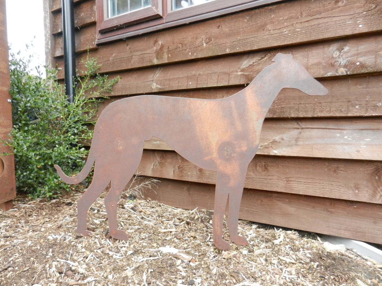 Rusty Metal Greyhound Garden Sculpture / Metal Greyhound | Etsy