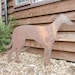 Rusty Metal Greyhound Garden Sculpture / Metal Greyhound - Etsy