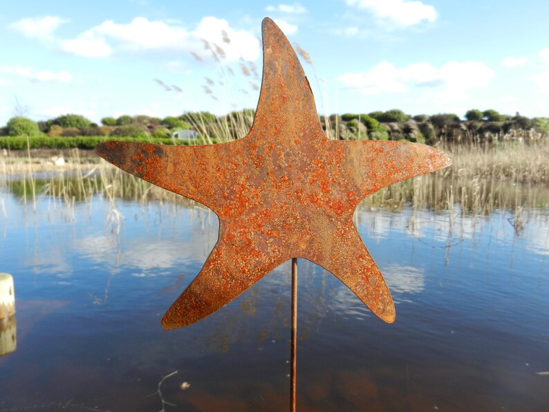 Rustic Starfish Pond Decor / Beach Decor / Star fish Sculpture | Etsy