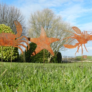Rusty Lobster Seaside Decor / Rusty Metal Lobster Sculpture / Rusty ...