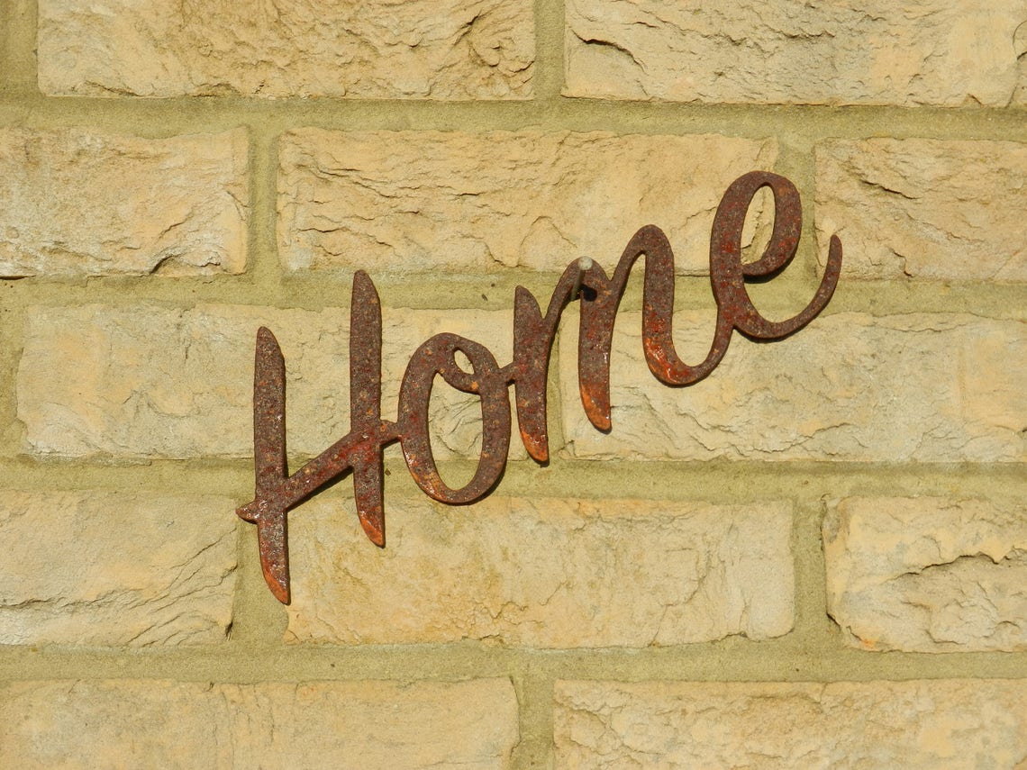 Rusty Metal Sign / She Shed Sign / Believe Sign / Jardin Sign | Etsy