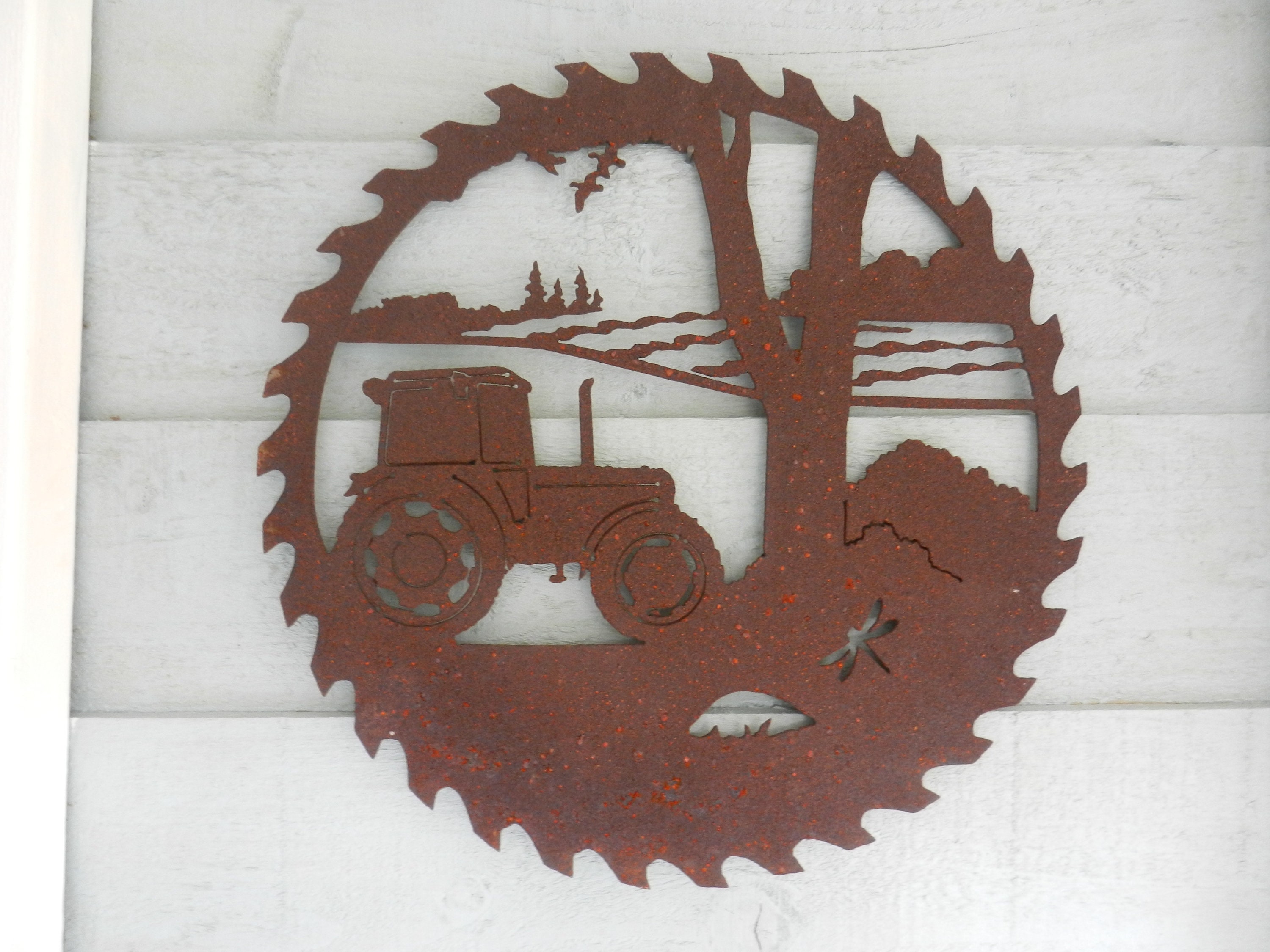 Tractor Wall Decor / Rusty Metal Tractor Art / Tractor Garden - Etsy