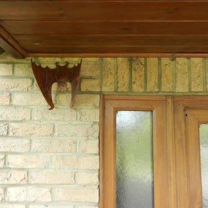 Halloween Bat Decoration / Rusty Metal Bat / Metal Bat Garden Decor ...