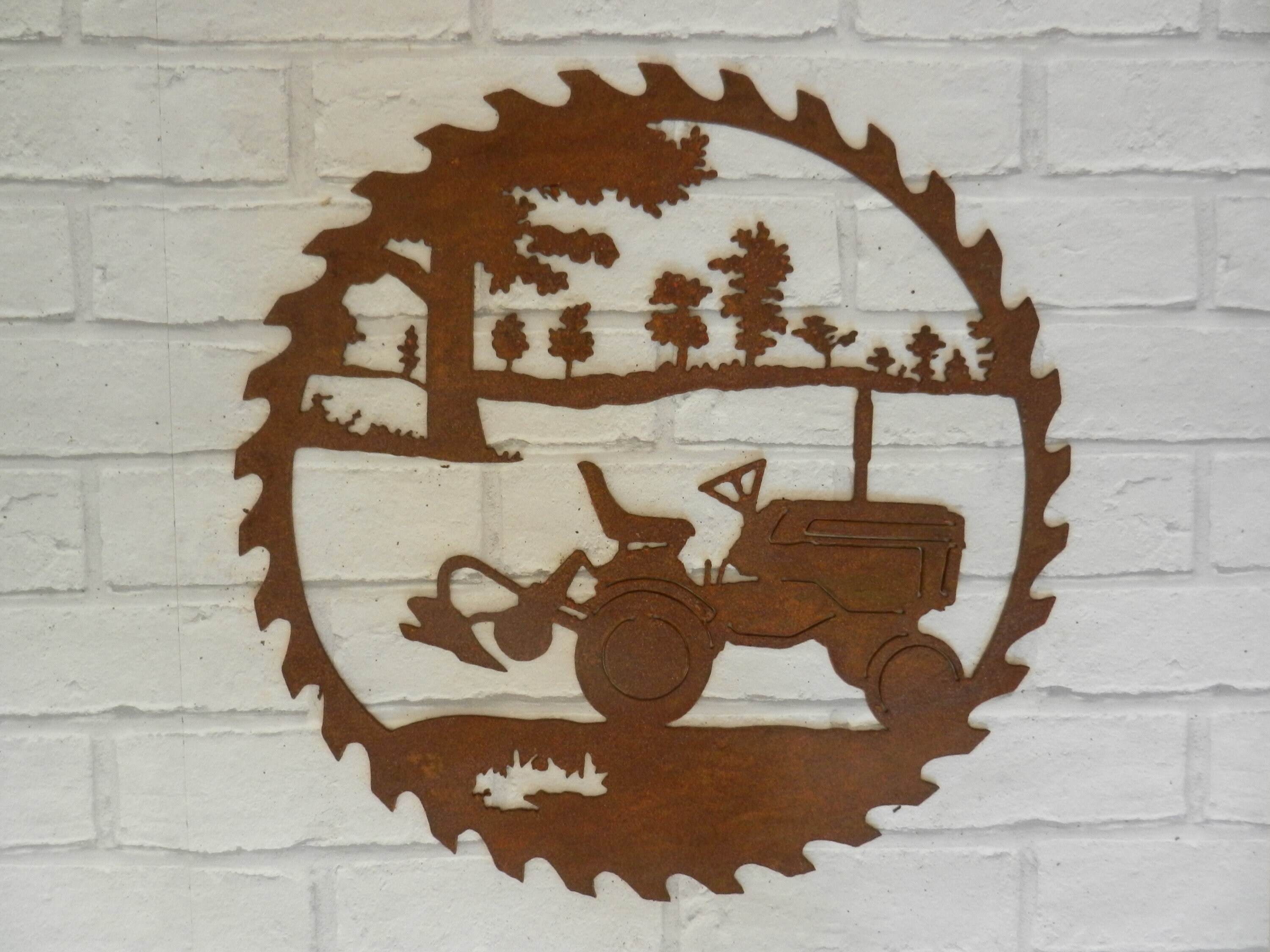 Tractor Wall Decor / Rusty Metal Tractor Decor / Dad Tractor Gift for ...