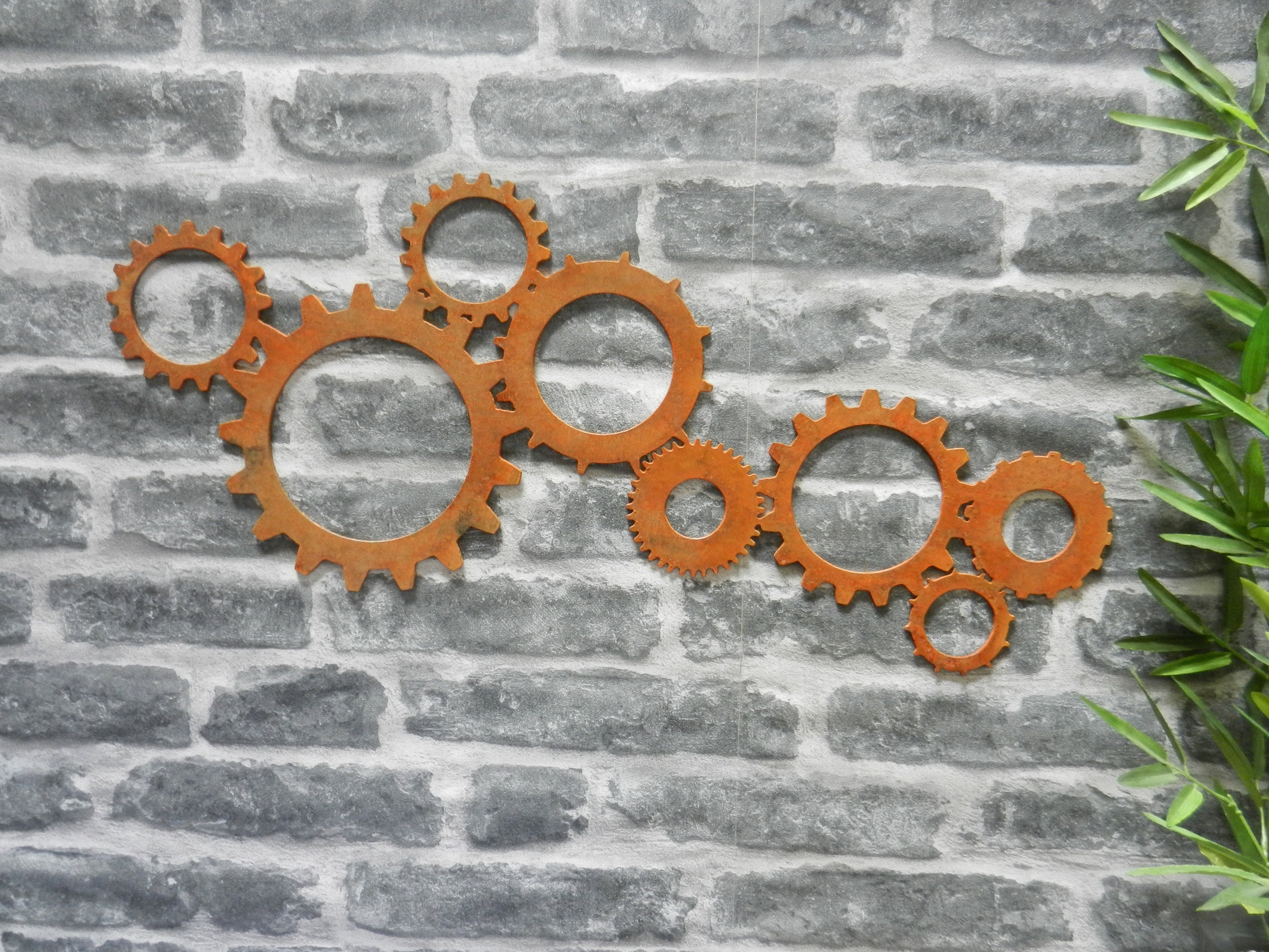 Steampunk Cogs Garden Wall Decor / Rusty Metal Cogs Garden | Etsy UK