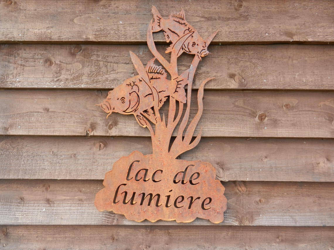 Carp House Sign / Custom Metal Sign / Rusty Metal Fish Sign / - Etsy UK