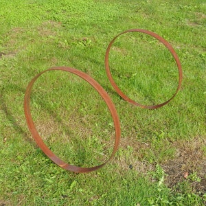Rusty Metal Ring Sculpture / Garden Rings Rustic Sculpture / Metal ...