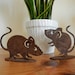 Rusty Metal Mouse Gift / Tiny Mouse Garden Gift / Metal Mice Decoration ...