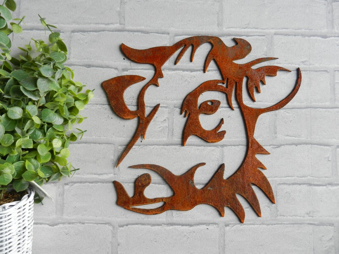 Cow Garden Decor / Cow Gift / Rusty Metal Cow Art / Garden Decoration ...