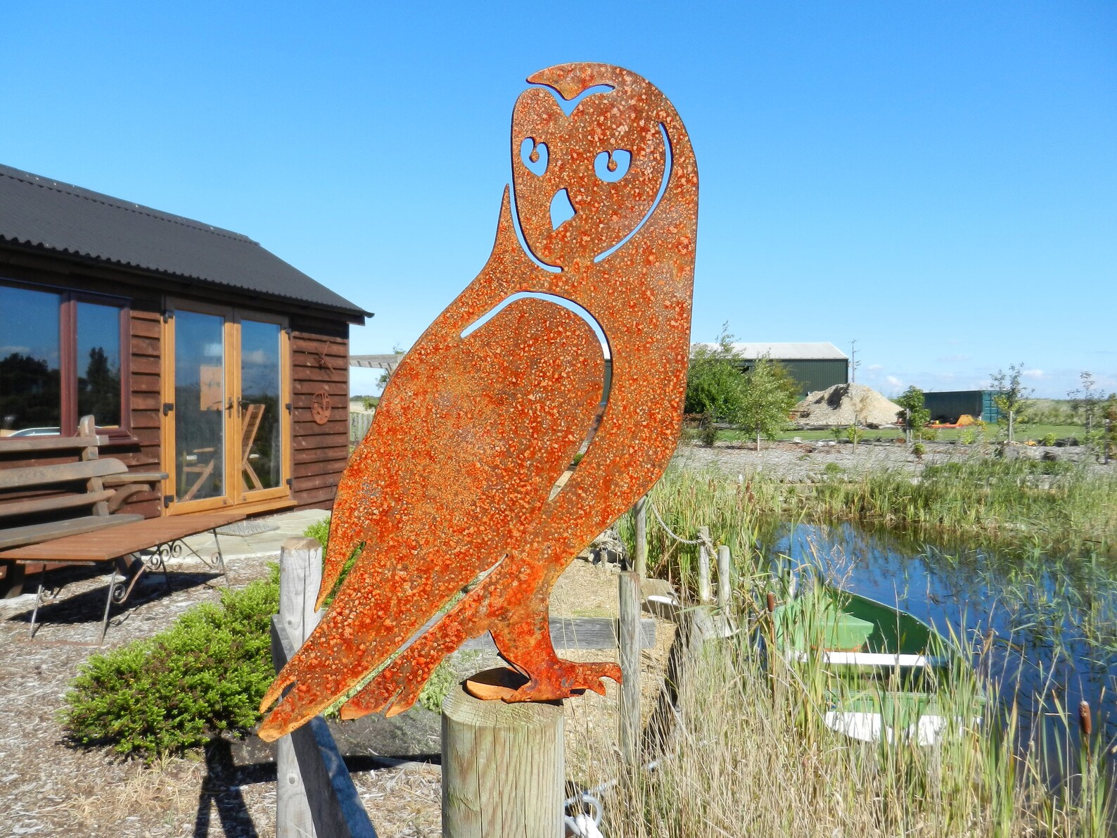 Rusty Metal Owl Garden Decor / Owl Sculpture / Metal Owl - Etsy