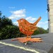 Rusty Metal Wren Upon Leaf / Rusty Birds / Bird Gift / Garden Gift ...