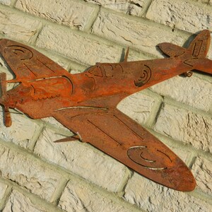 RAF Spitfire Wall Art / Rusty Metal WW2 Spitfire Plane / World War Two ...