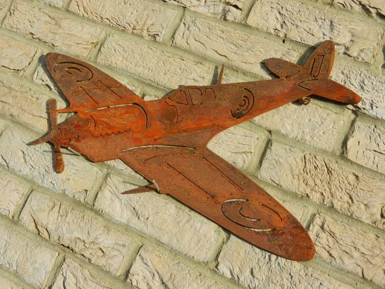 RAF Spitfire Wall Art / Rusty Metal WW2 Spitfire Plane / World - Etsy UK