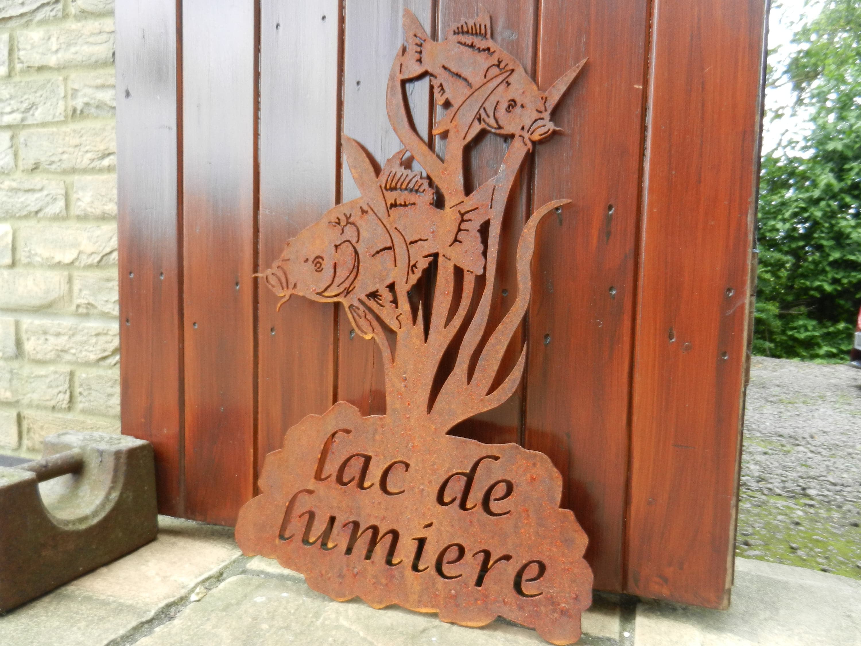 Carp House Sign / Custom Metal Sign / Rusty Metal Fish Sign / - Etsy UK