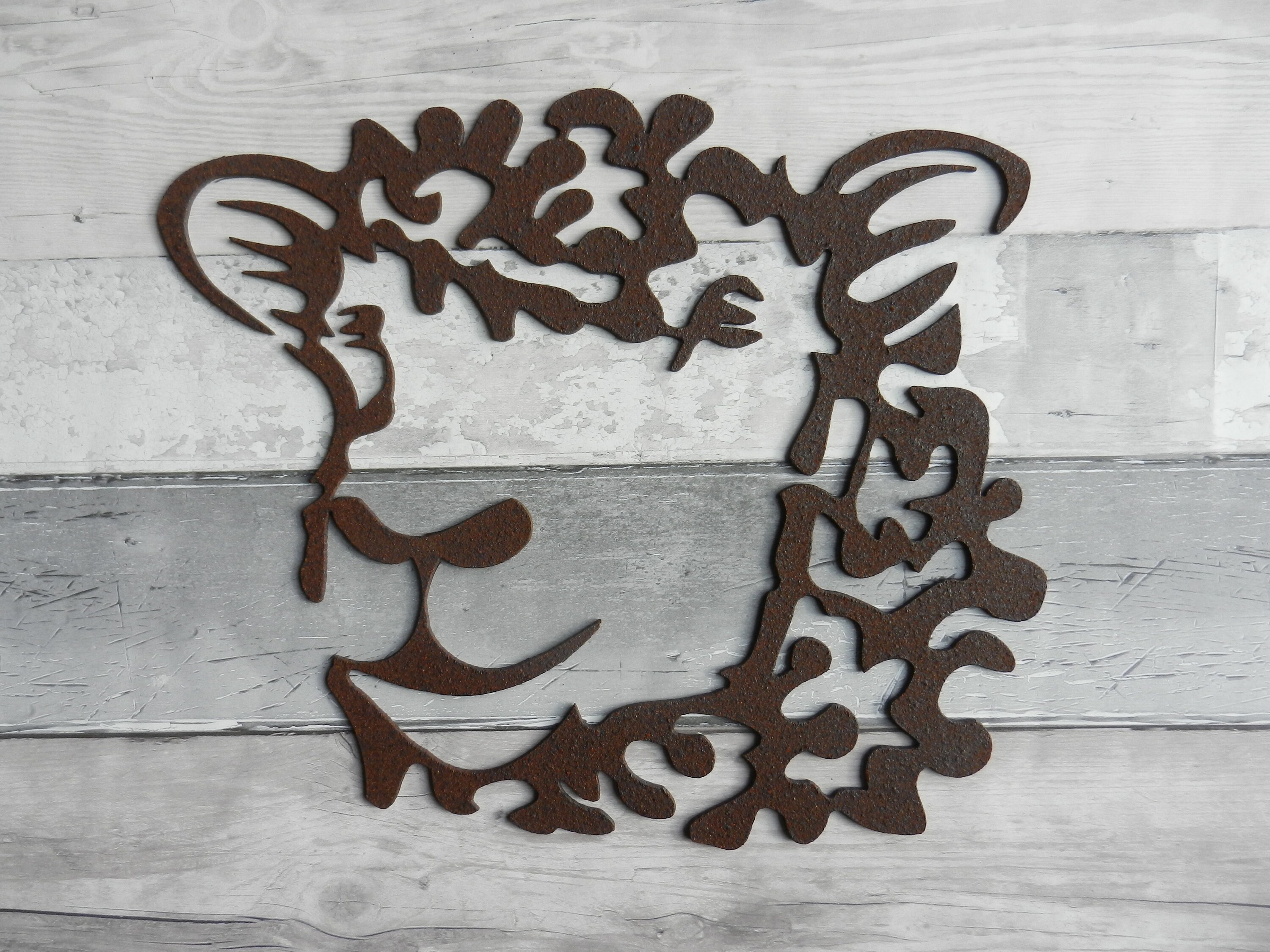 Sheep Garden Decor / Rusty Metal Sheep Wall Decor / Farmyard - Etsy