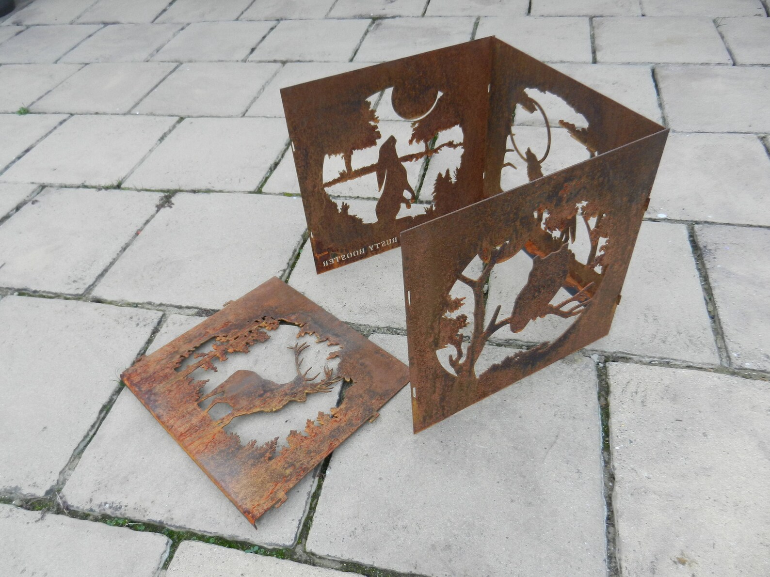 Rusty Metal Fire Pit / Decorative Fire Pit / Patio Heater / Chiminea ...