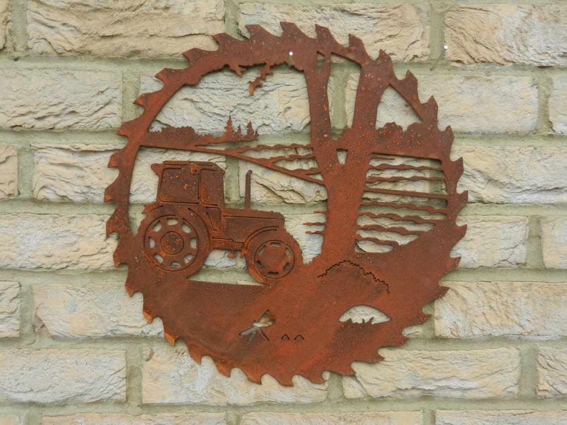 Tractor Wall Decor / Rusty Metal Tractor Art / Tractor Garden - Etsy UK