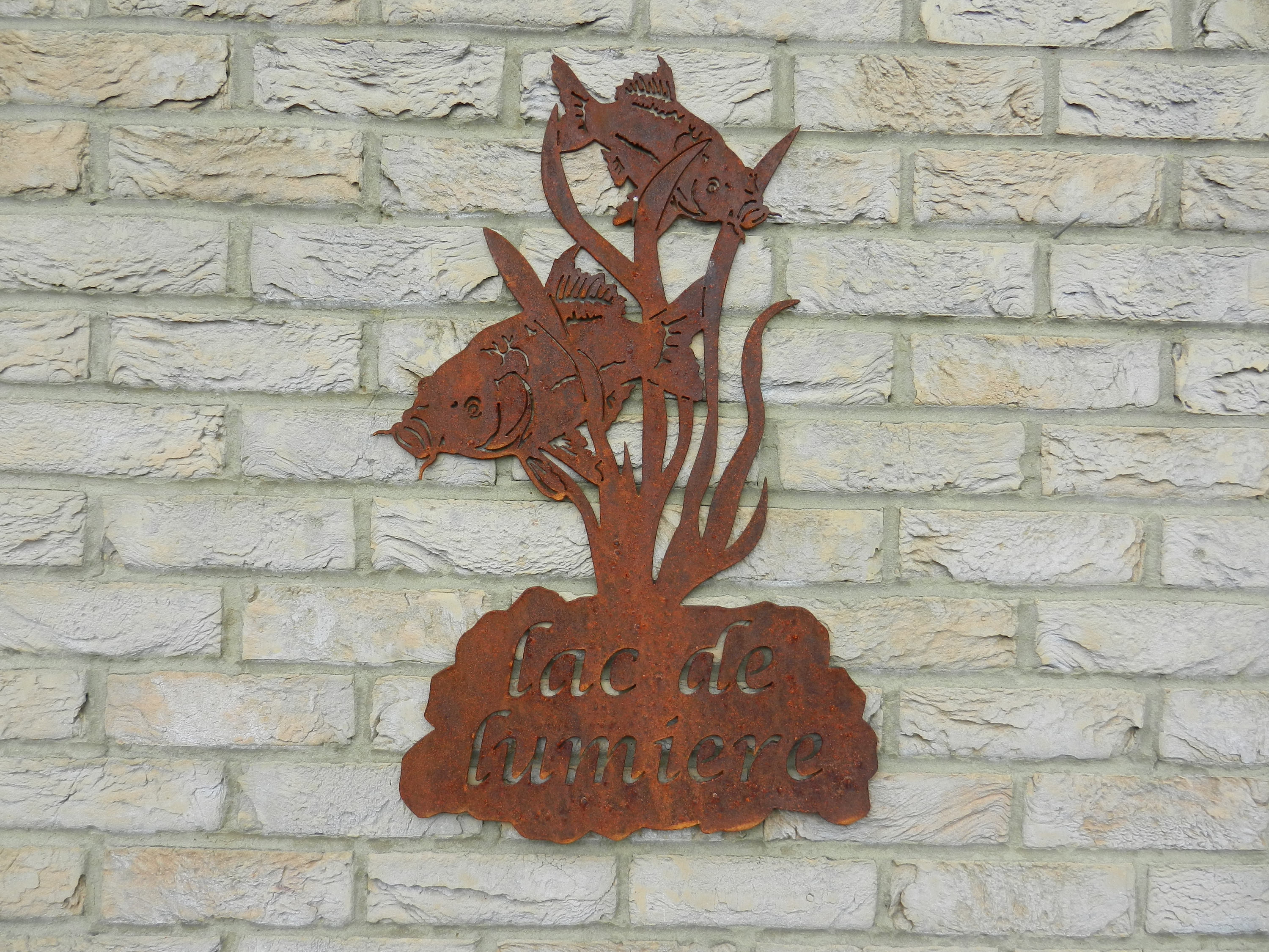 Carp House Sign / Custom Metal Sign / Rusty Metal Fish Sign / - Etsy UK