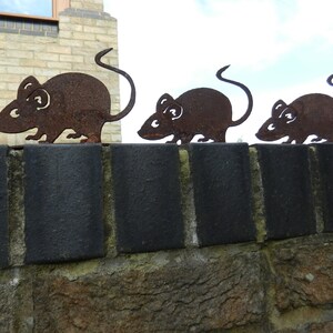 Rusty Metal Mouse Gift / Tiny Mouse Garden Gift / Metal Mice Decoration ...