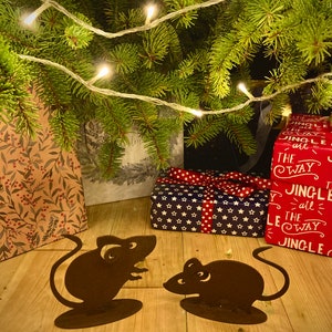 Rusty Metal Mouse Gift / Tiny Mouse Garden Gift / Metal Mice Decoration ...