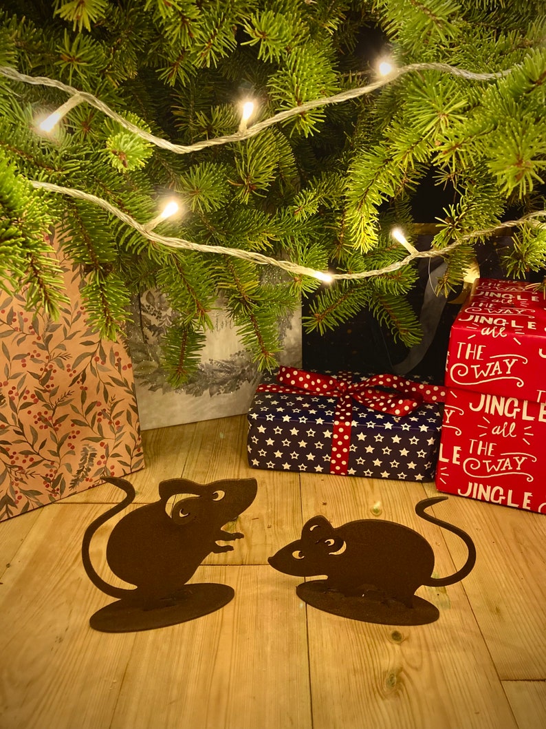 Rusty Metal Mouse Gift / Tiny Mouse Garden Gift / Metal Mice | Etsy UK