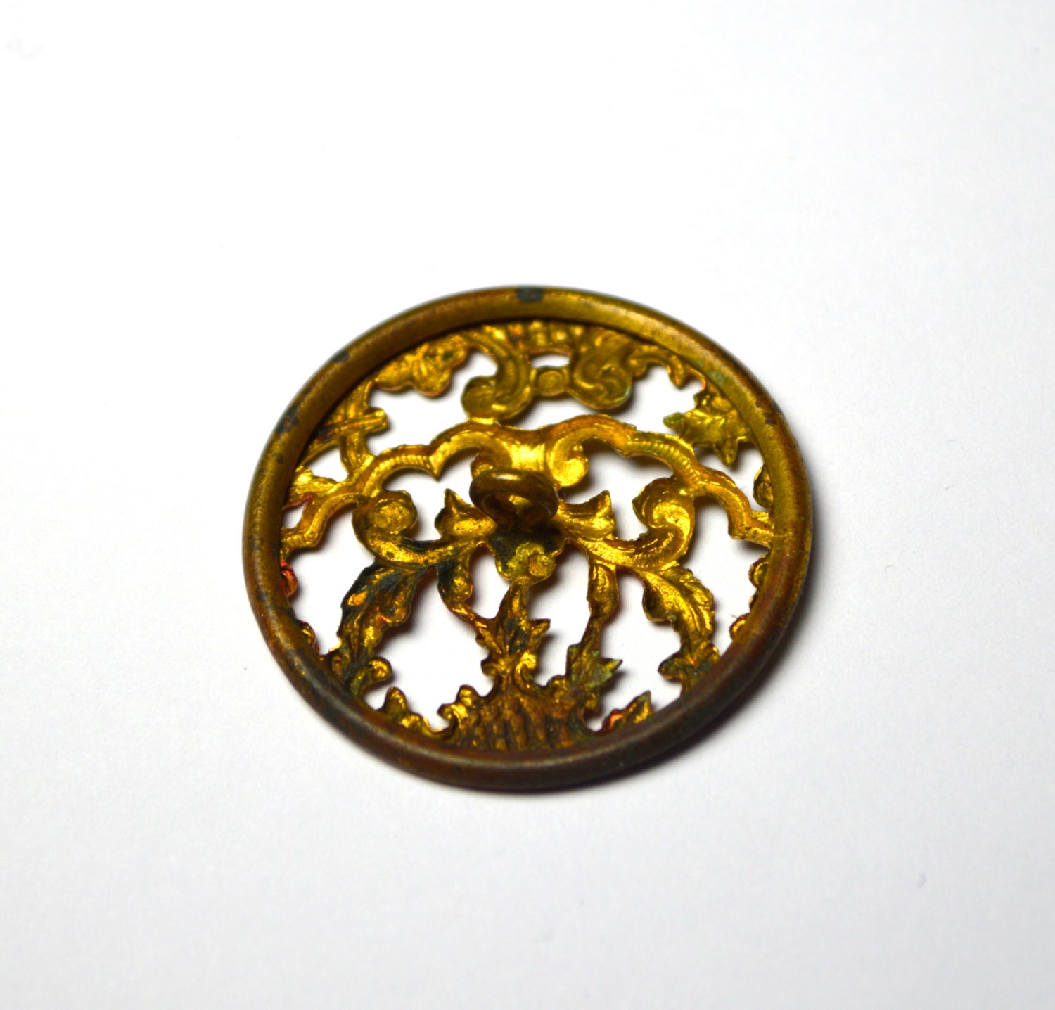 Vintage Gilt Button - Etsy