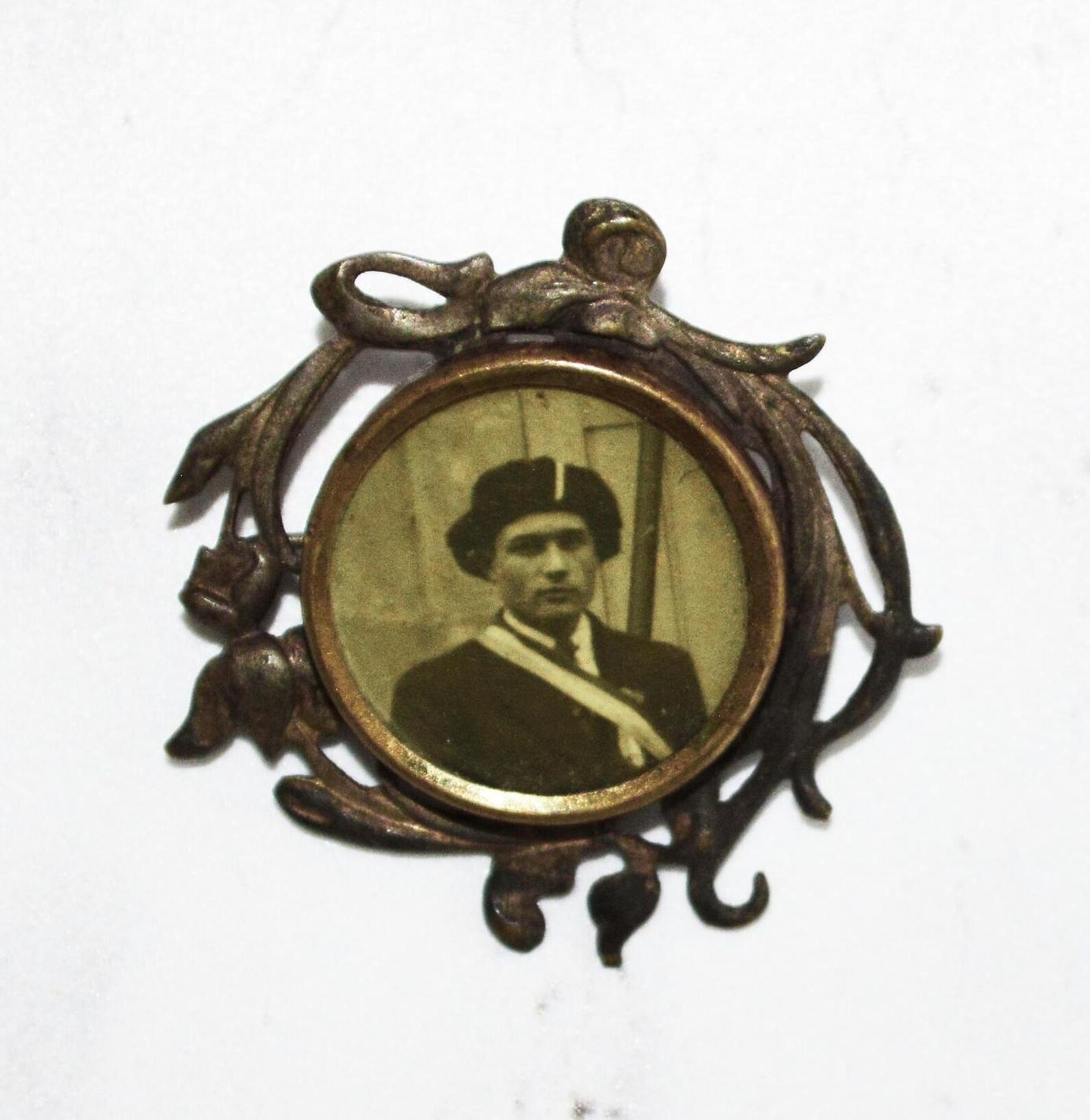 Antique Art Nouveau Photo Frame Brooch, Circa Early 1900s France ...