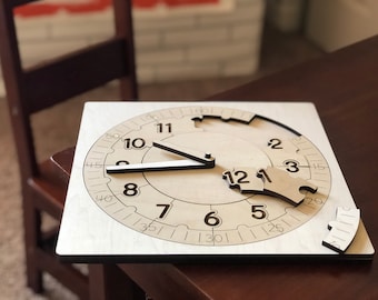 Wood Puzzle Clock - Etsy