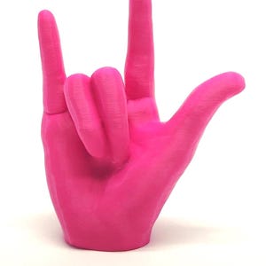 3D Printed ASL 'I Love You' Hand Sculpture: Deaf Culture Life-size ...