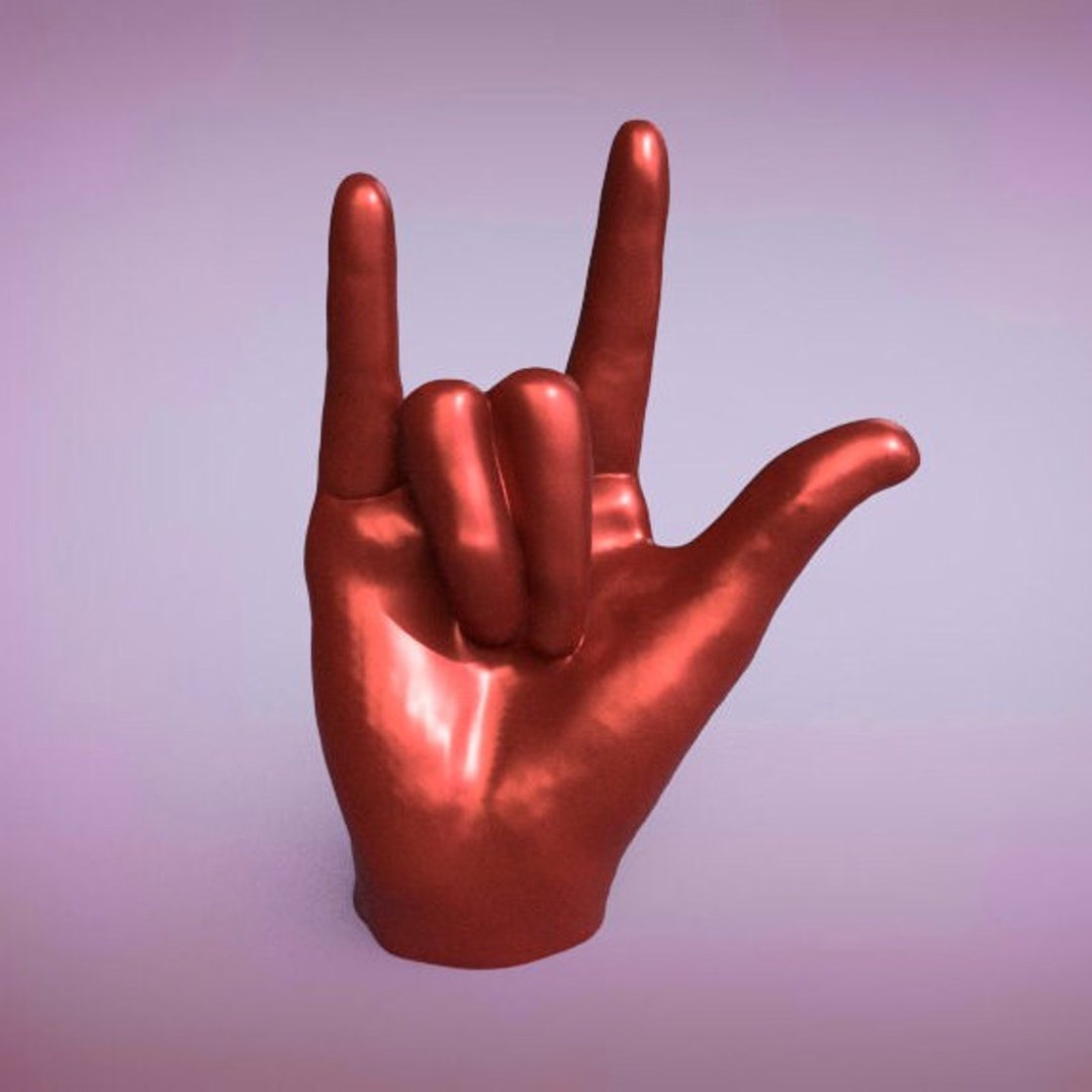 ASL - I Love You Sign & Alphabet - Life Size - 3D Printed Letter Signs ...