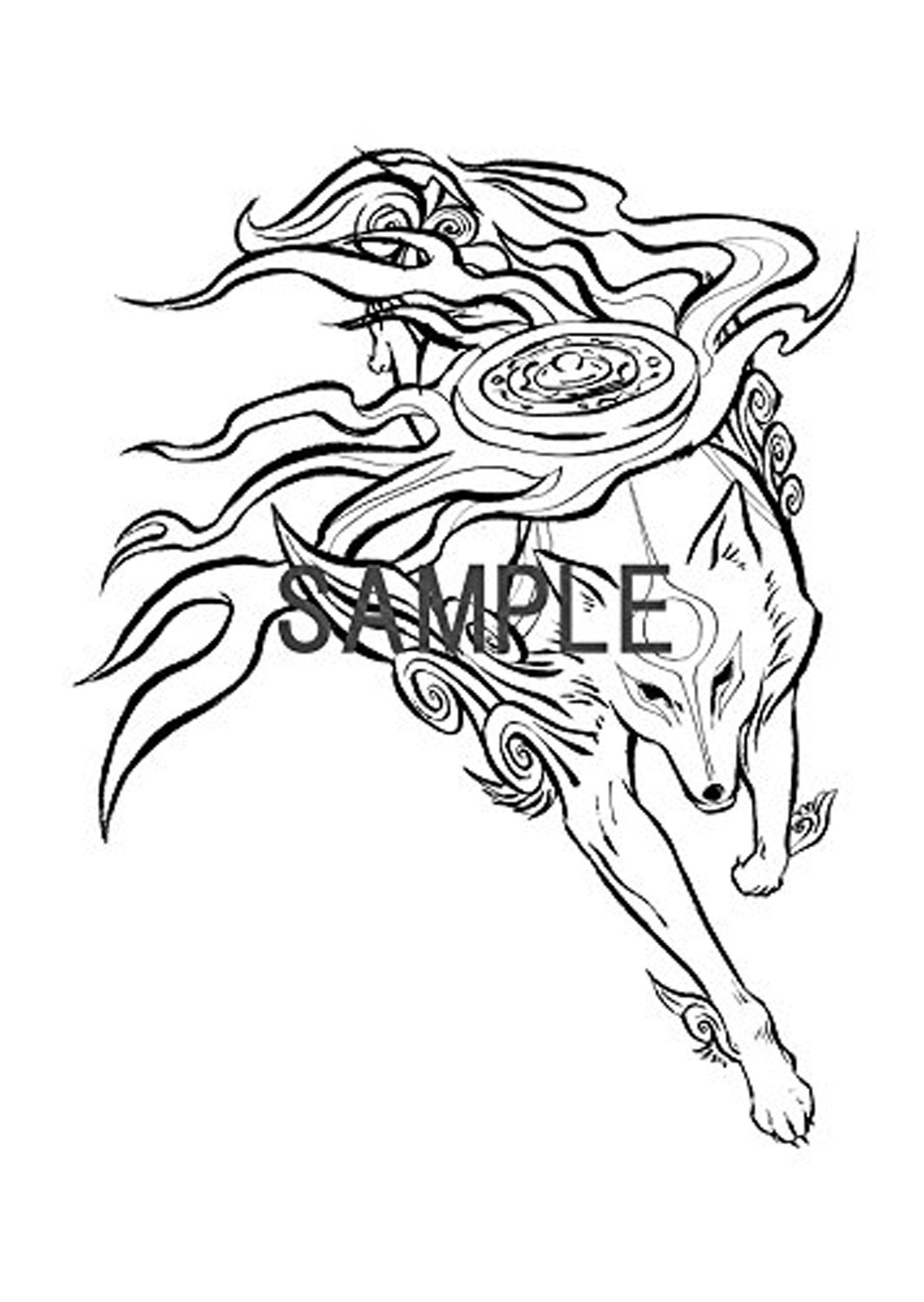 Okami nurie Soushi Coloring Book Japanese Craft Book - Etsy Ireland