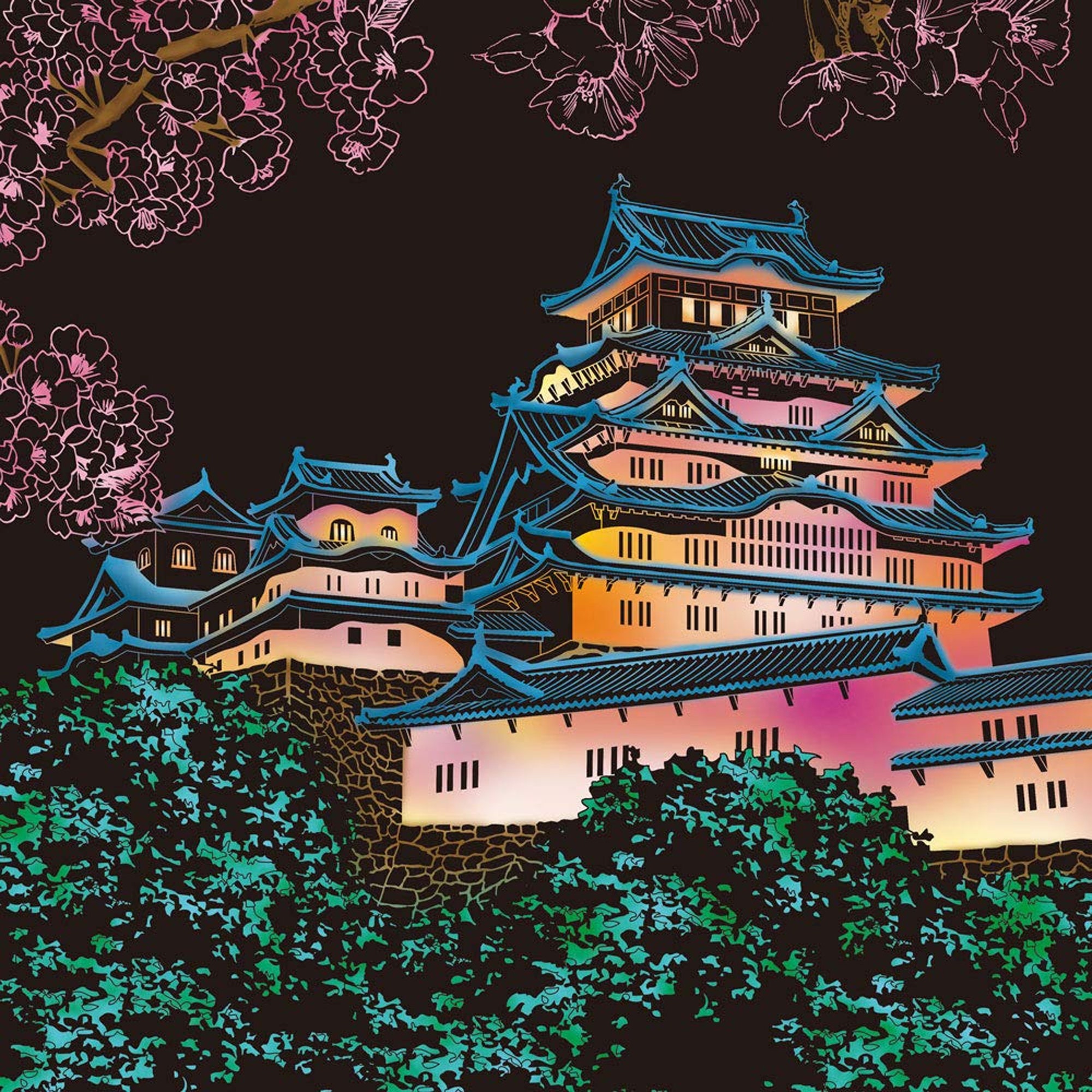 Craft Supplies & Tools Visual Arts Scratch art Beautiful Japanese ...