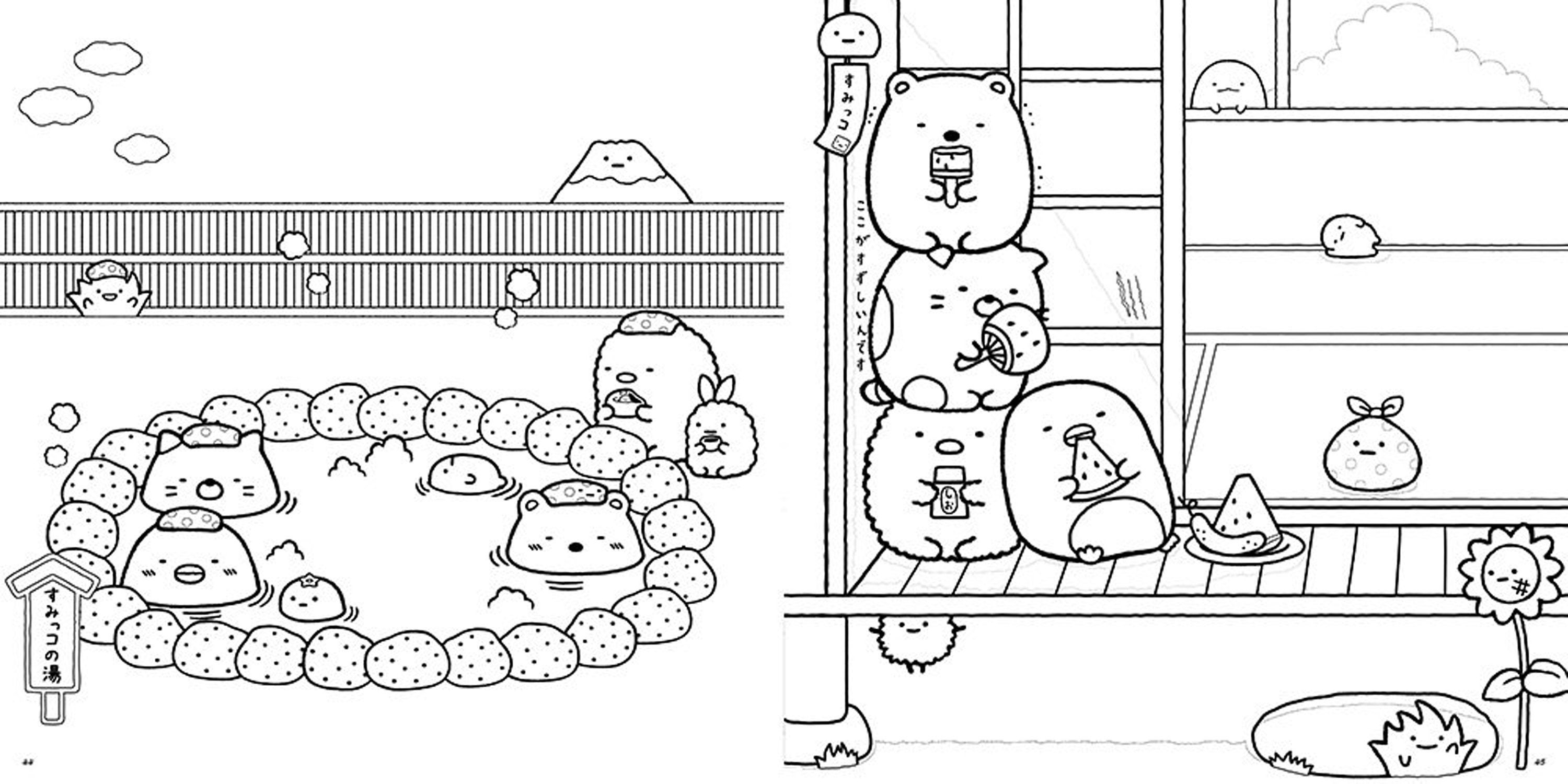 Sumikkogurashi Coloring Book Lesson Book Japanese Craft Book | Etsy