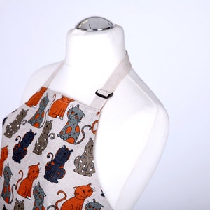 Cute Apron, Funny Cat Apron, Kitchen Apron, Aprons for Women, Linen ...