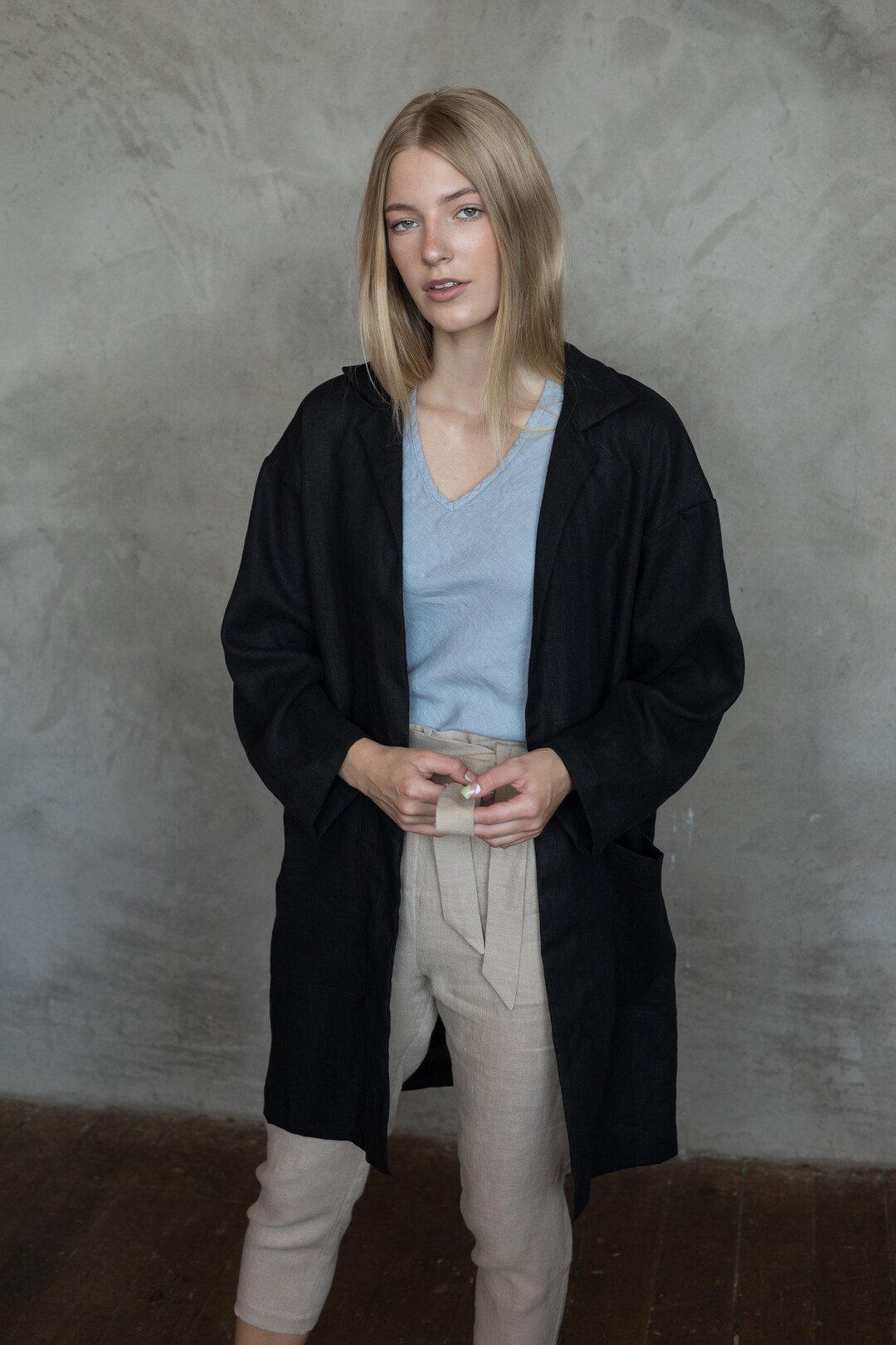 Linen Duster Coat, Long Linen Jacket, Bohemian Coat, Summer Cardigan ...