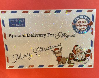 From Santa Stickers Personalized Santa Gift Labels Custom Santa Gift ...