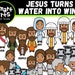 Jesus Turns Water Into Wine Clipart - Bible Based - Bible Characters ...