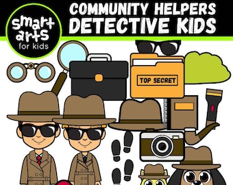 Detective Clipart - Etsy