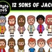 12 Sons of Jacob Clip Art - Jacob Sons - Bible Based - Bible Characters ...