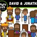 David and Jonathan Clip Art- Bible Based - Bible Characters - VBS ...