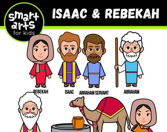 Isaac and Rebekah Clip Art Bible Based Bible Characters - Etsy