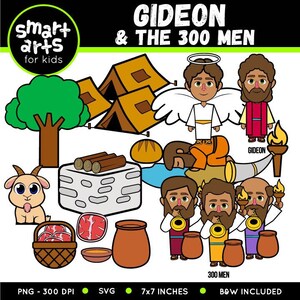 Gideon and the 300 Men Clip Art- Bible Based - Bible Characters - VBS ...