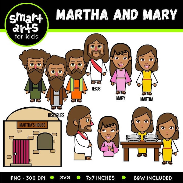 Mary and Martha Kids Sunday School - Etsy