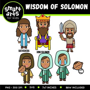 Wisdom of Solomon Clip Art- Bible Based - Bible Characters - VBS ...