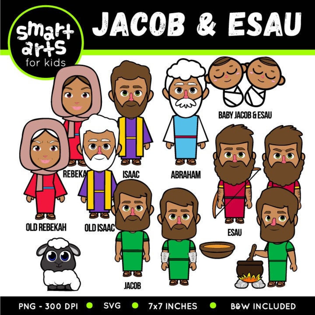 Jacob and Esau Clip Art- Bible Based - Bible Characters - VBS - Instant ...