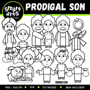 Prodigal Son Clipart - Bible Based - Bible Characters - Parable - Bible ...